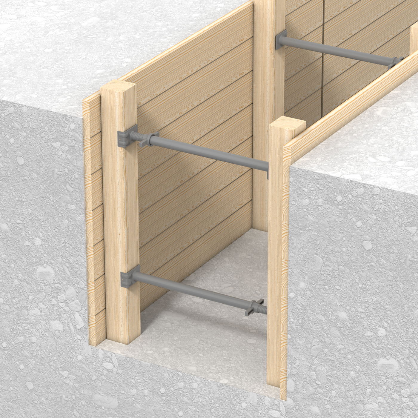 Trench struts for timber trench shoring - Ischebeck TITAN Middle East